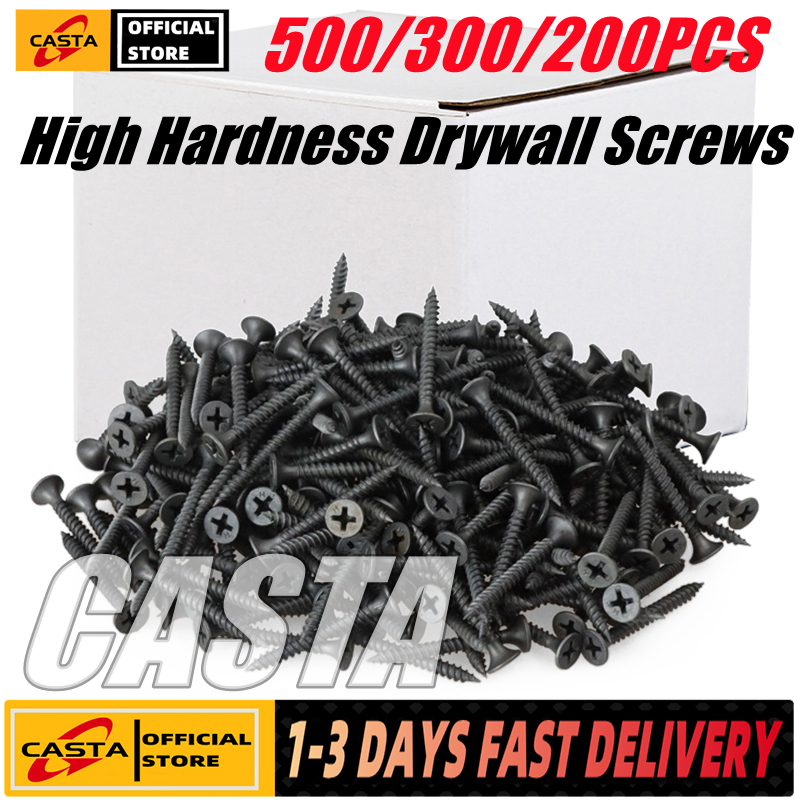 500/300/200PCS Gypsum Black Screw For Wood Self-Tapping Screw 2”,1-1/2 ...