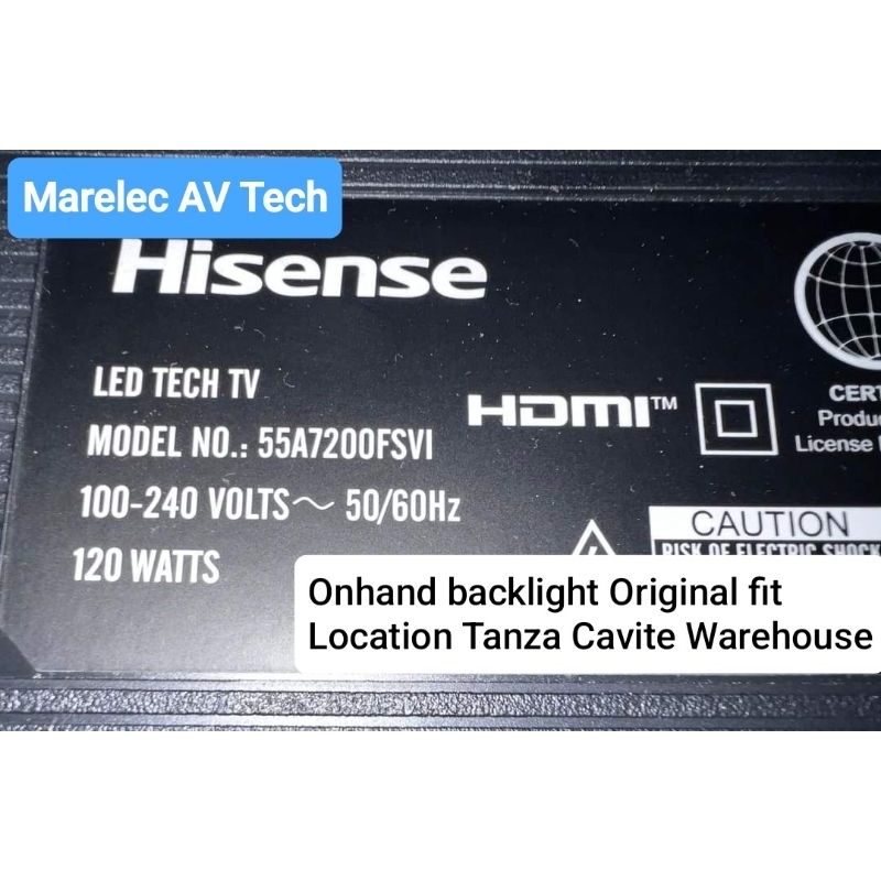 Backlight Set 55inch Hisense 55A7200FSVI Brandnew Original set Plug and ...