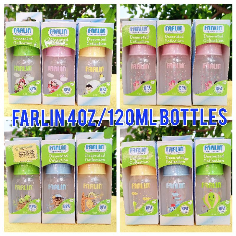 FARLIN 4OZ DECORATED BOTTLES 3PCS/SET (WITH BOX) | Shopee Philippines