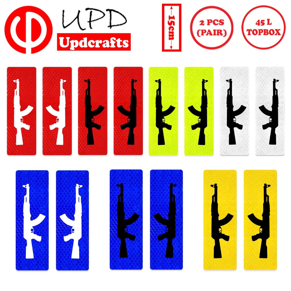 AK47 - REFLECTORIZED STICKER FOR TOP BOX ALLOY 45/55LITERS (PAIR) FADE ...