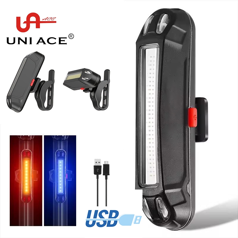USB Rechargeable LED Bicycle Rear Taillight-100LM Waterproof Safety Warning Light Multiple Modes ...