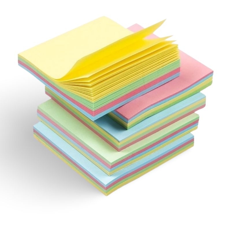 4 Colors Sticky Notes - 3x3 inch Multicolor Memo Pads for Office ...