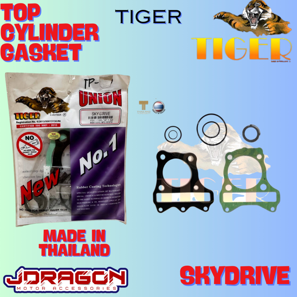 TIGER TOP GASKET SET (SKYDRIVE) CYLINDER HEAD & BLOCK SET (100% MADE IN ...