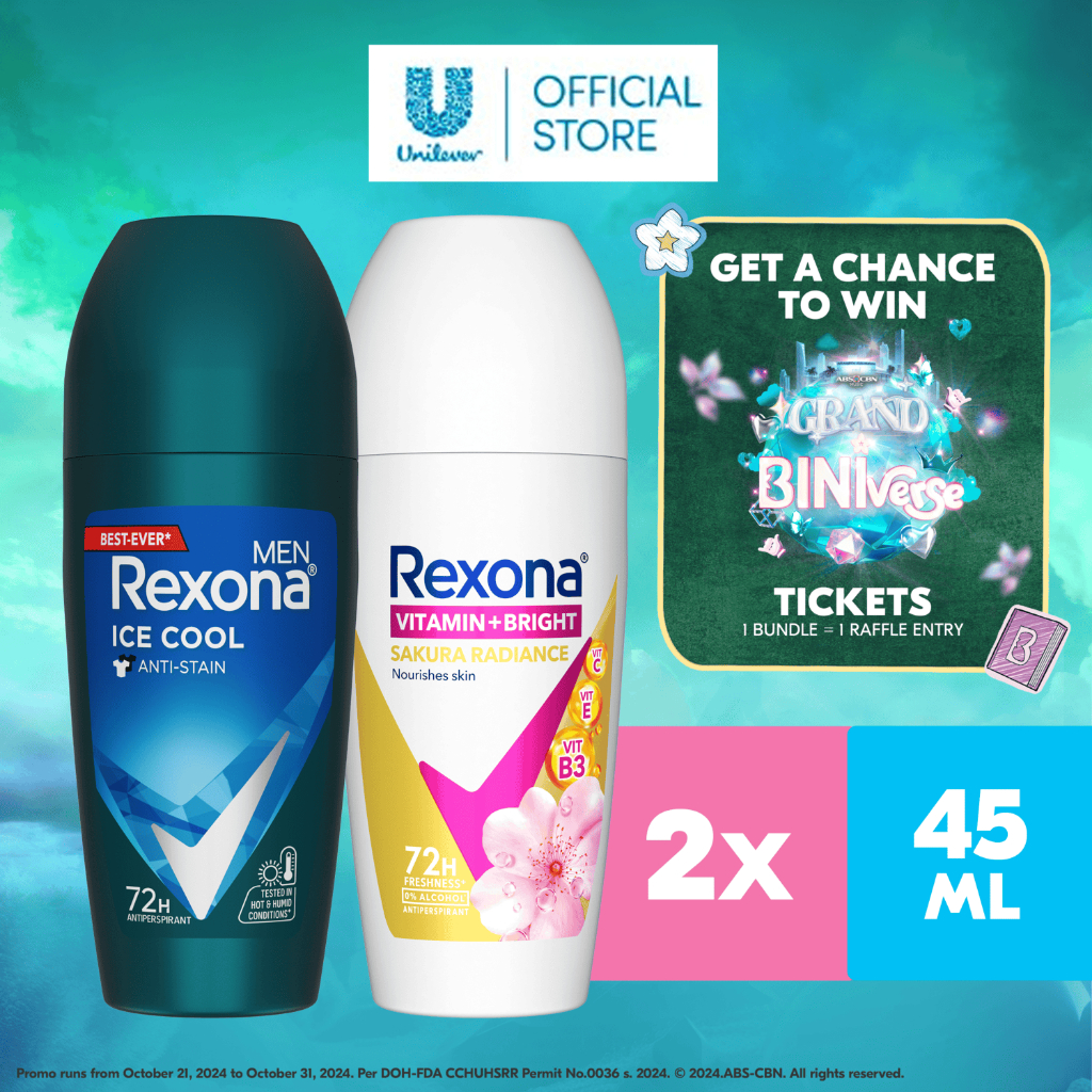 Rexona Sakura Radiance + Rexona Men Ice Cool Roll On Deodorant 45ml ...