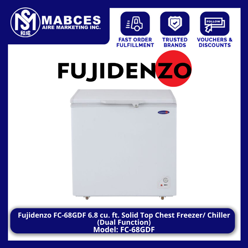 Fujidenzo FC-68GDF 6.8 cu. ft. Solid Top Chest Freezer/ Chiller (Dual Function) | Shopee Philippines