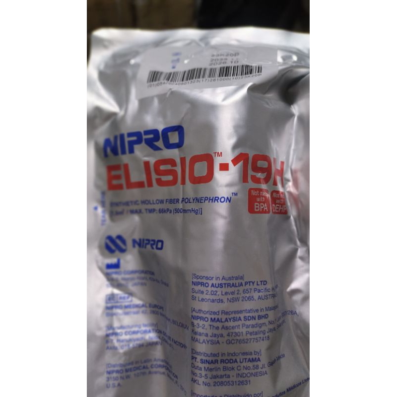 NIPRO Elisio™-19H High Flux DIALYZER Original "made in Japan" 8 to ...