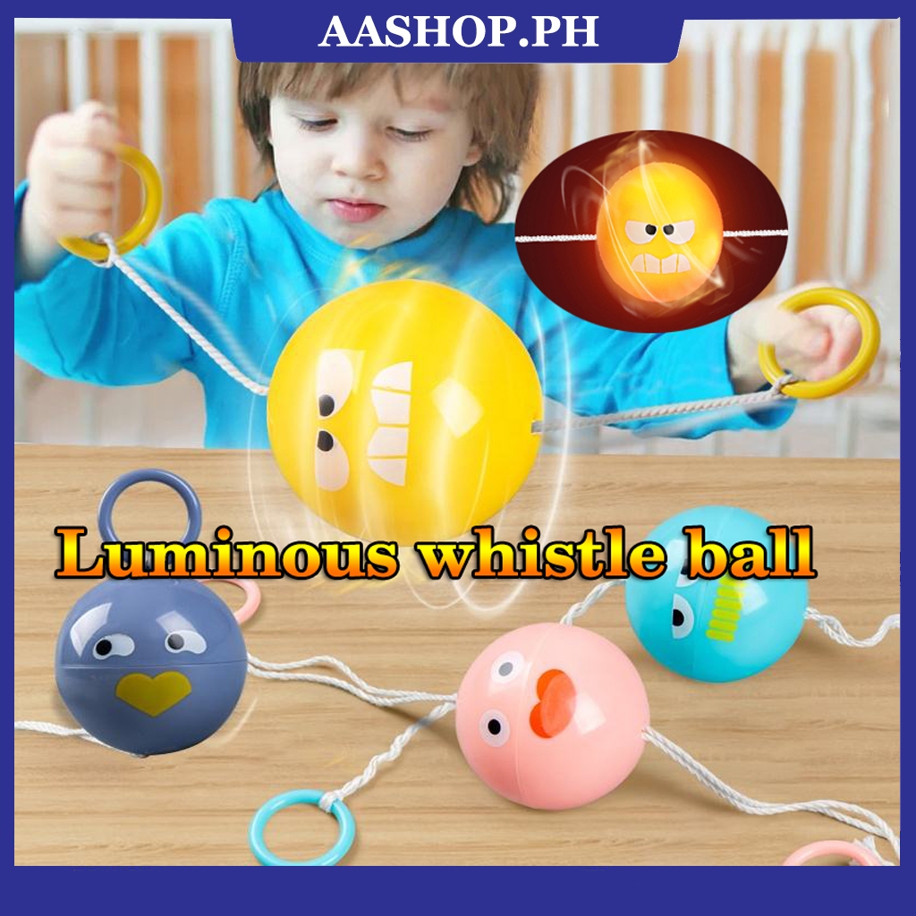 Pull Whistle Ball Flash Toys for kids Nostalgia Ball Toy Children Toys ...