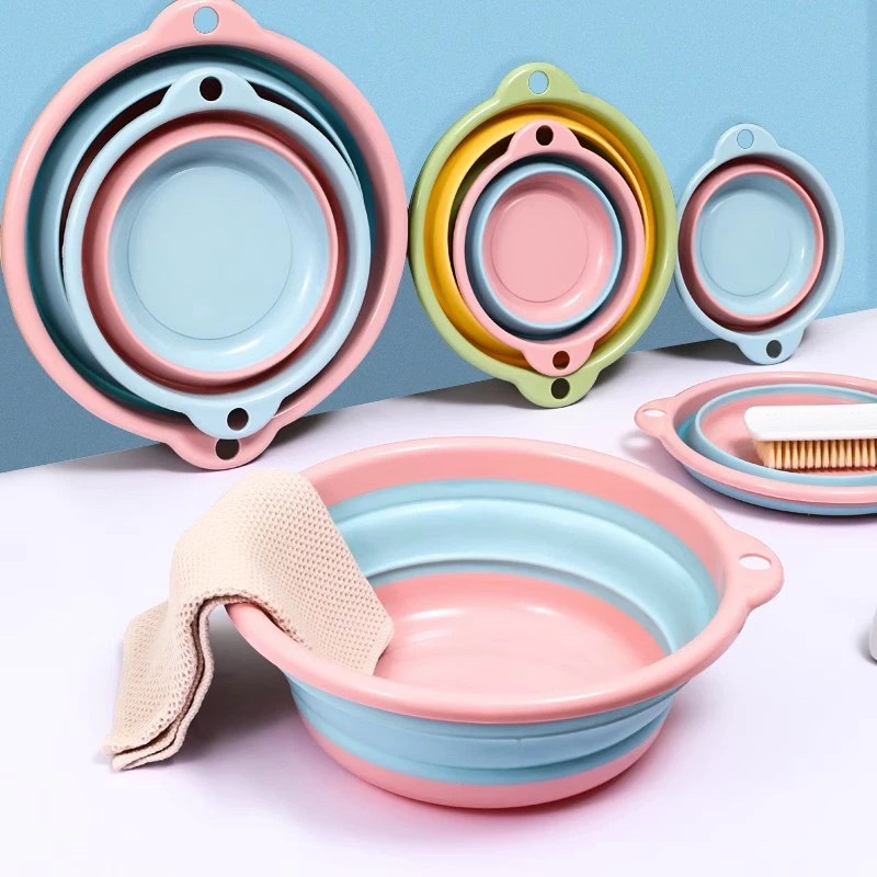 (CYQ)Multipurpose Plastic Folding Bucket Foldable Wash Basin Bathroom ...