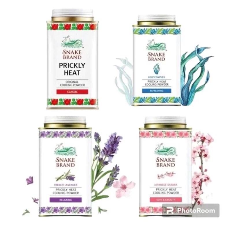 Snake Brand Cooling Body Powder Original Made in Thailand | Shopee ...