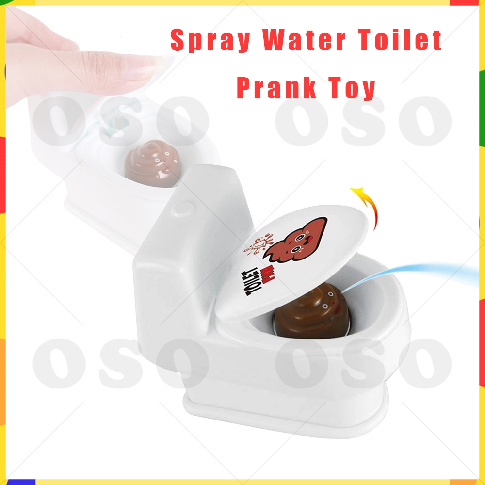 Novel Interesting Mini Toilet Toy Poop Spray Prank Toy Joke Cary Toy ...