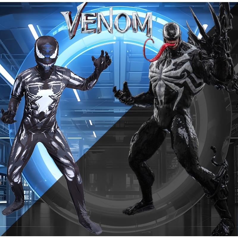 Venom Costume marvel superheros spiderman Costume Halloween Cosplay ...