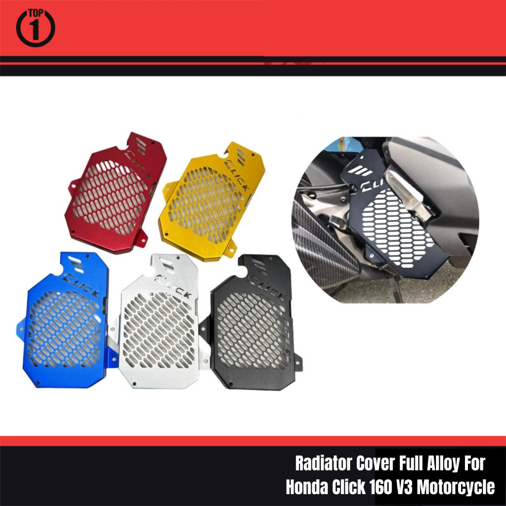 TOP1PH Radiator Cover Full Alloy For Honda Click 160 V3 Motorcycle ...