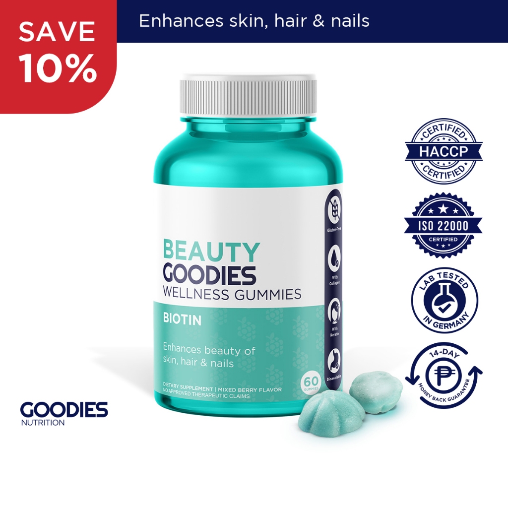 GOODIES NUTRITION Biotin Gummies – 1 bottle (60 Gummies) – For ...