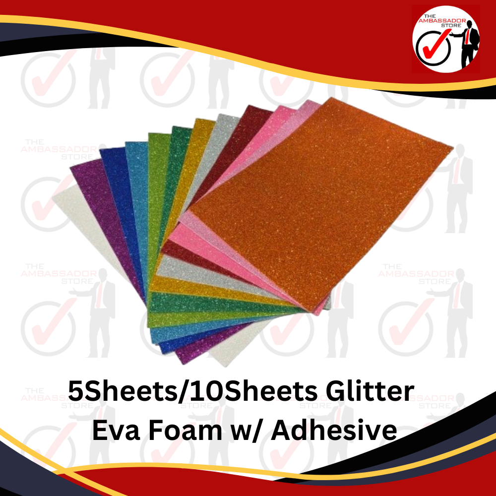 5Sheets/10Sheets Glitter Foam (Eva Foam) Sticker A4 Size | Shopee ...