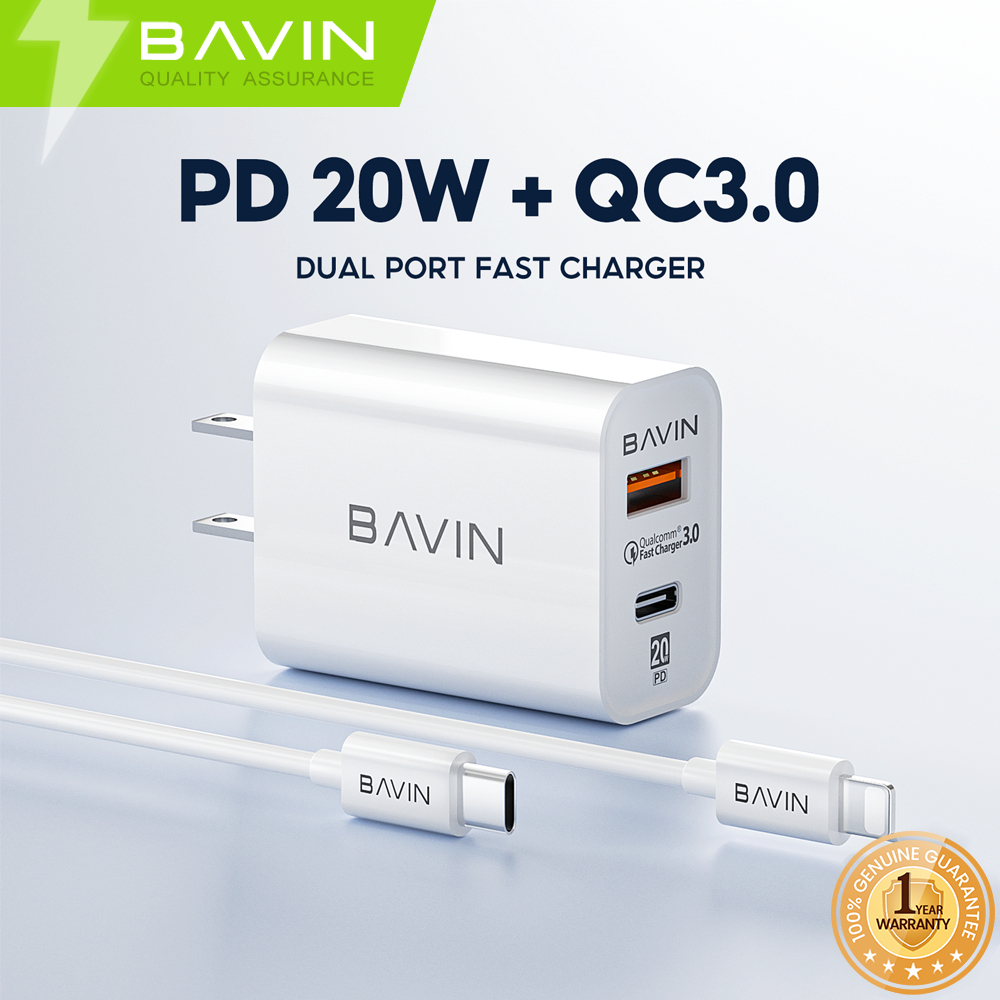 BAVIN PC350 20W PD Fast Charging Type-C with 3.0 Qualcomm Quick Charge ...