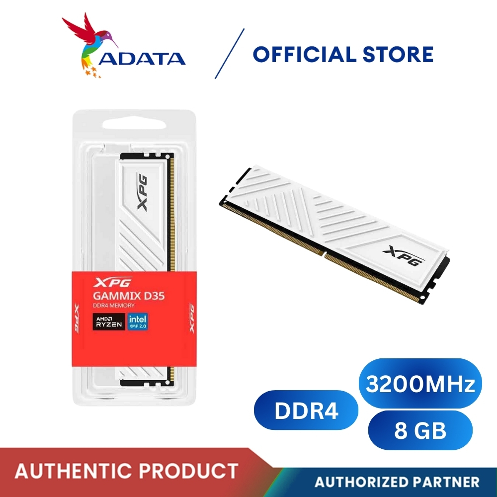 Adata AD-AX4U32008G16A-SWHD35 8GB 3200Mhz DDR4 XPG Gammix D35 White ...