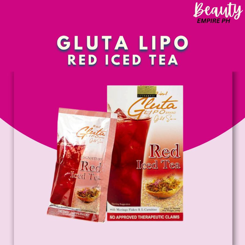 Gluta Lipo Gold Series Red Iced Tea | Shopee Philippines