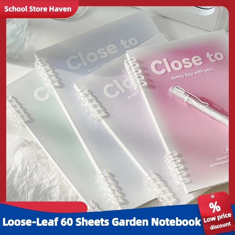 A5/B5 Binder Loose-Leaf 60 Sheets Romantic Garden Notebook School ...
