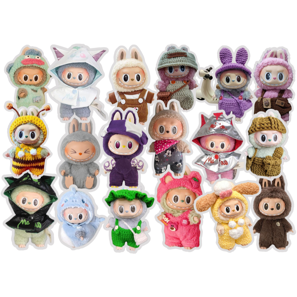 Large!!! with freebies!!! Labubu Cutie Graffiti Sticker Pop Mart ...