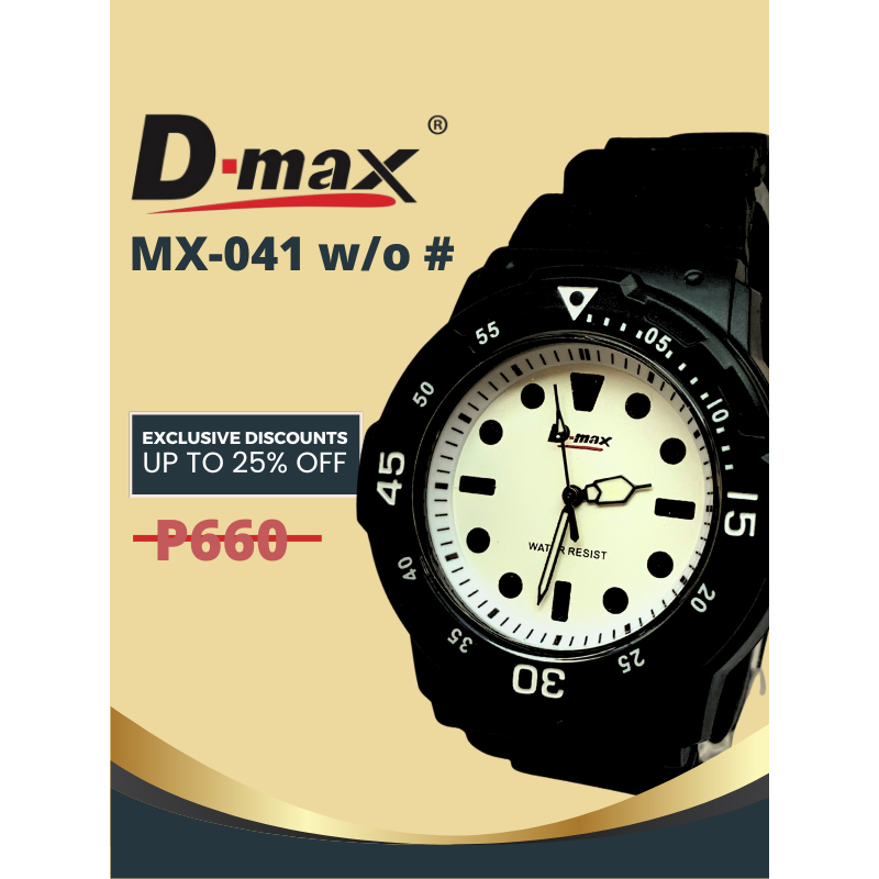 D-max Watch For Men MX-041P Mens Watch Quartz Luminous Water Resistant ...