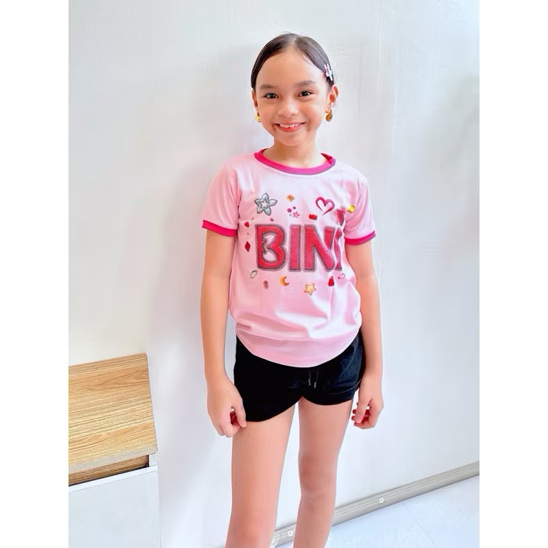 BINI KIDS Tshirt JERSEY SEY 7-12 years old pink violet color | Shopee ...
