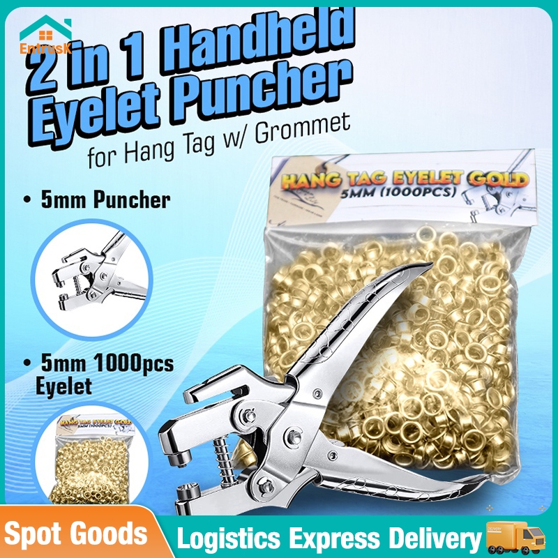 2in1 Grommet Eyelet Plier Set With 100 Metal Eyelets Grommet Tool Kit ...