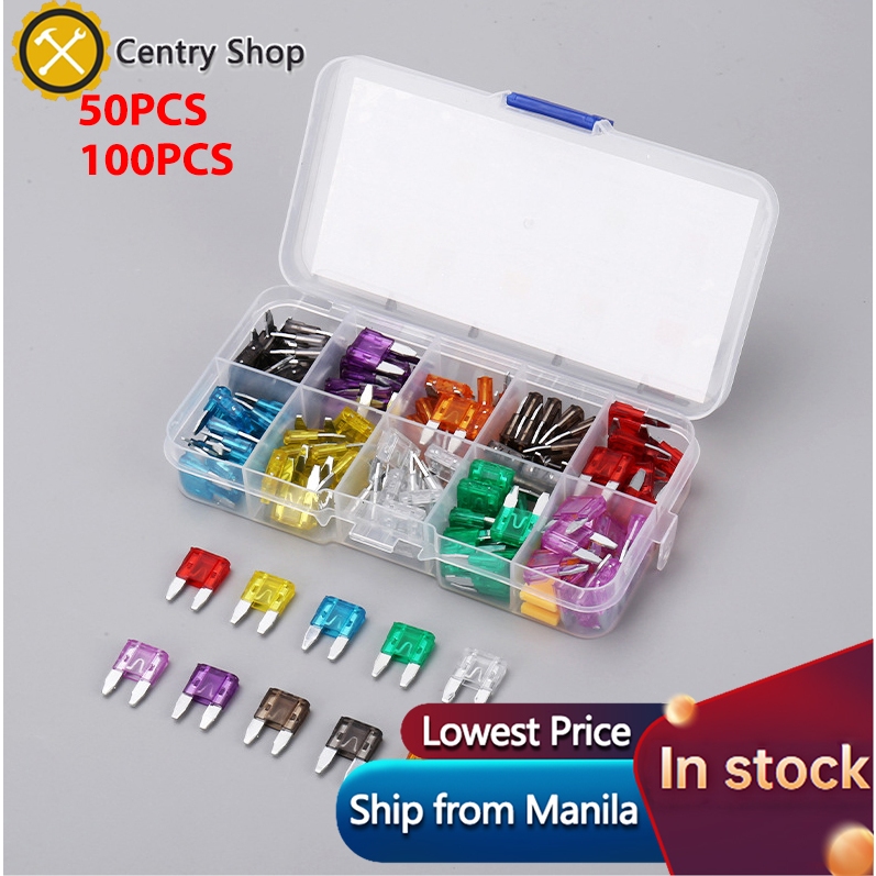 100PCS Car Fuses Assortment Kit, Blade Fuses Automotive (2A - 35A) for ...