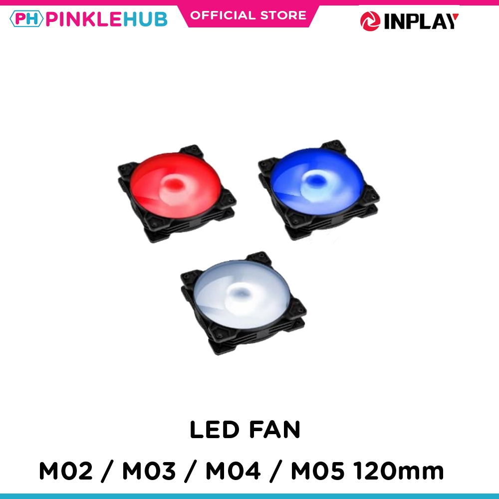 INPLAY LED FAN M02 / M03 / M04 / M05 120mm COMPUTER COOLER FAN CASE FAN 4PIN LED | Shopee ...