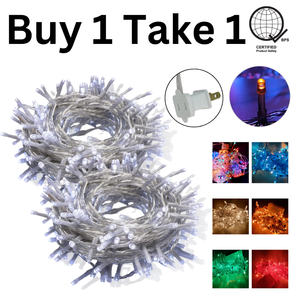 Buy 1 Take 1 80Led Transparent Cluster Christmas Lights Fairy Lights ...