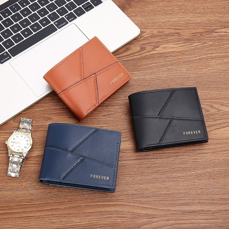YQY Korean Mens wallet Fashion style Bifold Card Holder Short Leather ...