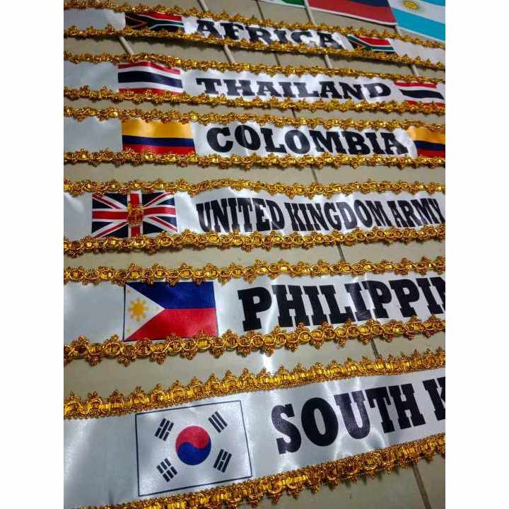 SASH WITH FLAG PRINT | Shopee Philippines