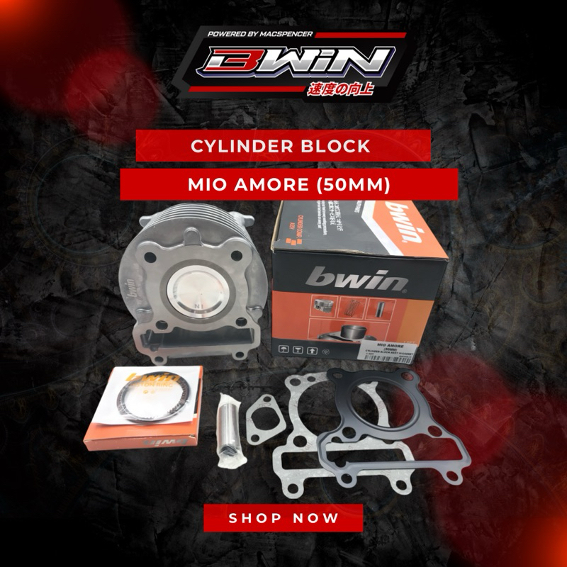 BWIN RACING CYLINDER BLOCK KIT ASSY HEAVY DUTY FOR MIO AMORE ( 50MM ...