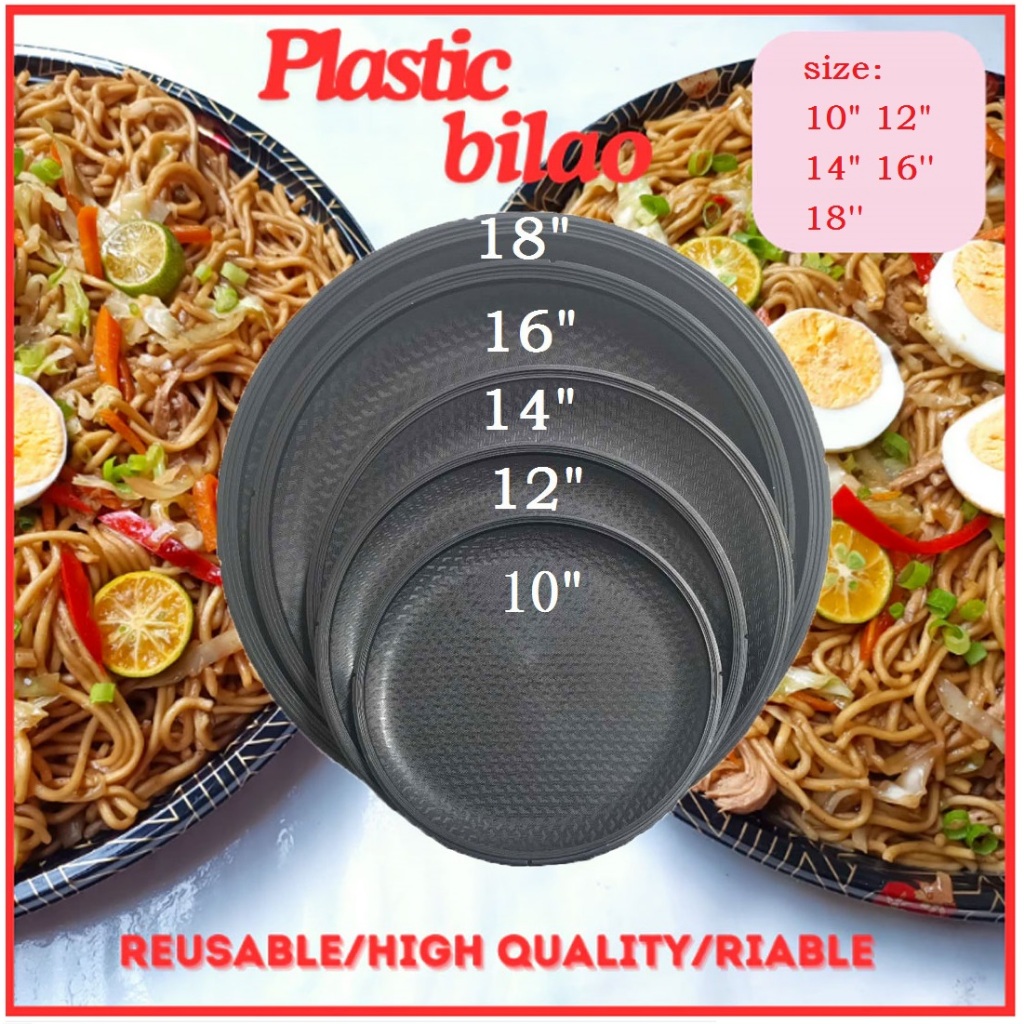 for sale Food Grade Black Plastic Bilao Reusable Round Bilao Made of ...