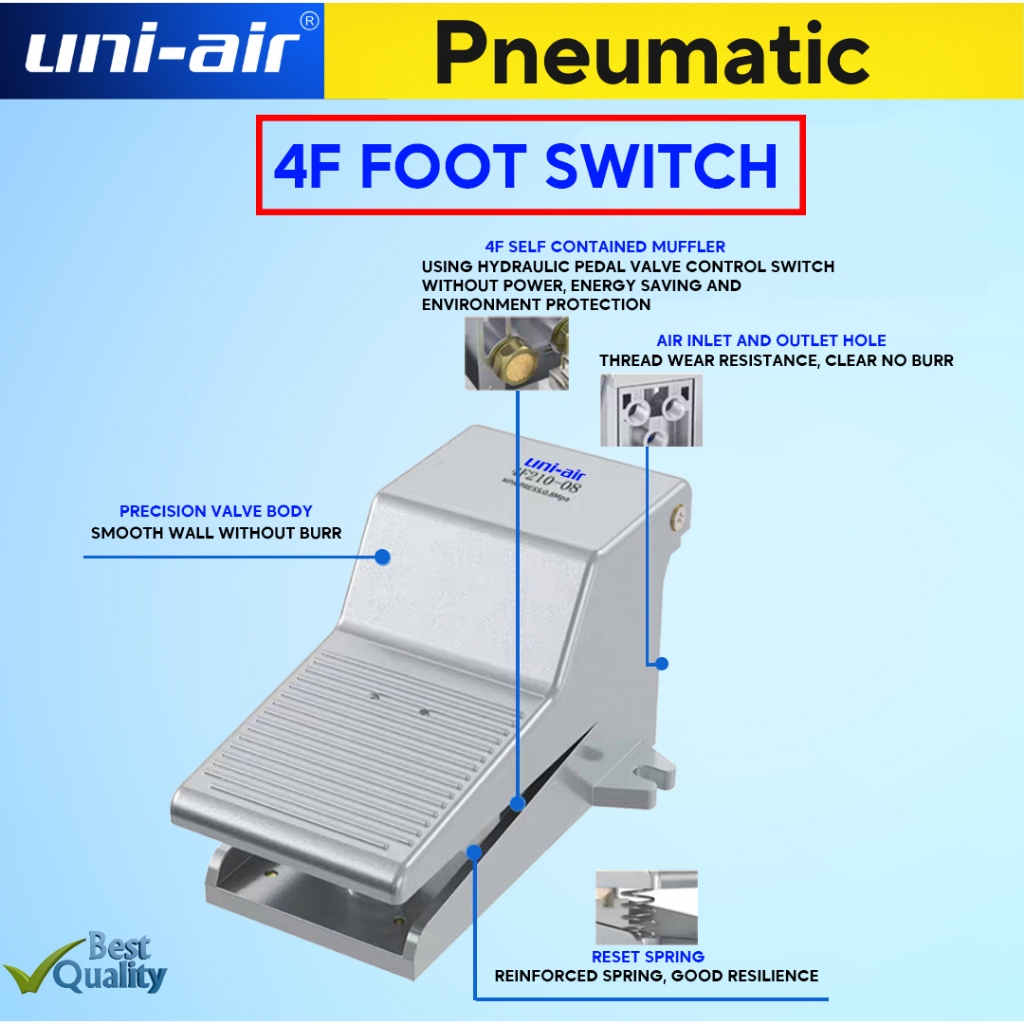 Uni-Air Pneumatic Foot Switc/Foot Step Control Valve | Shopee Philippines