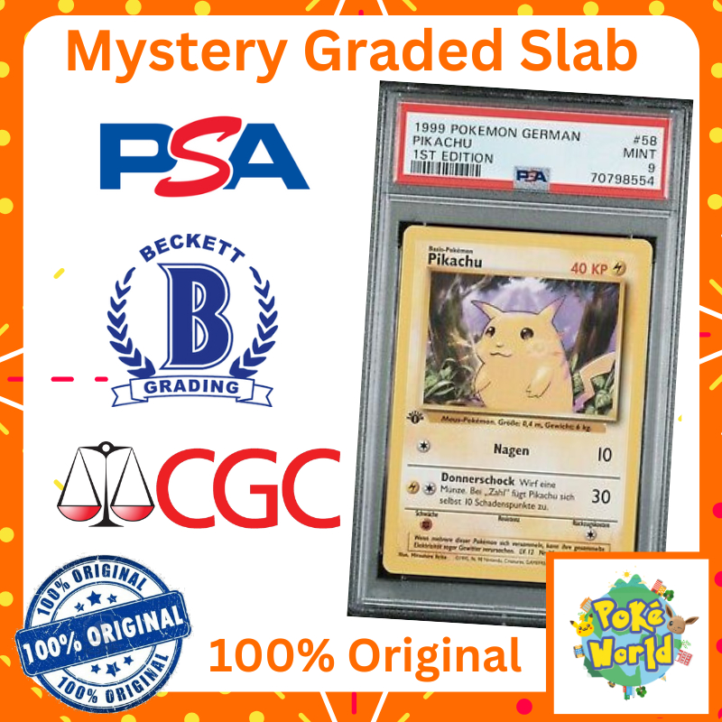 Pokemon - Mystery Graded Slab - Guarantee 1 Graded Card - PSA Beckett ...