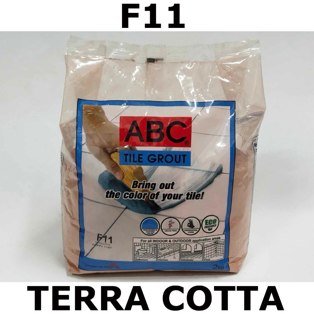 ABC TILE GROUT F11 TERRA COTTA == 2 KILO == TERRACOTTA | Shopee Philippines