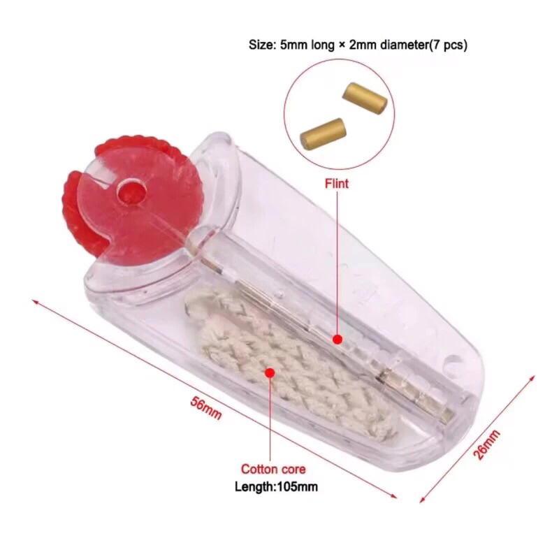 7 FLINT DISPENSER 105 MM WICK ZIPPO FUJI Kerosene Light Fluid Refill ...
