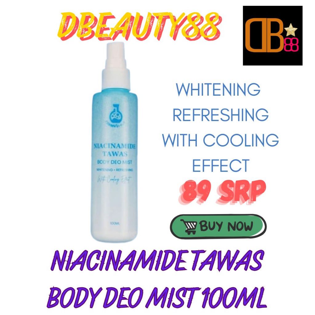 FormuLove Niacinamide Tawas Body Deo Mist Whitening Refreshing with Cooling Effect 100ml ...