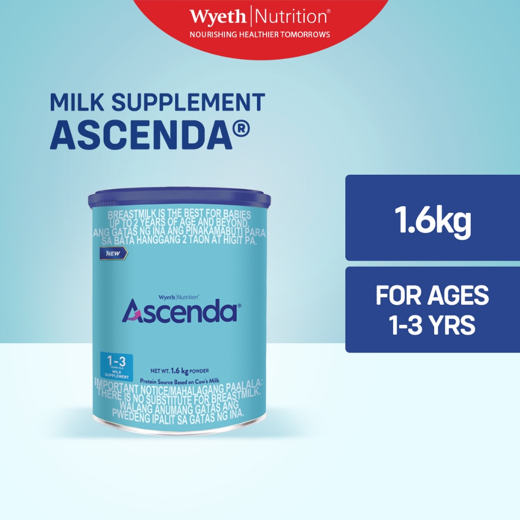 Ascenda Milk Supplement for Children 1 to 3 Years Old 1.6kg | Shopee ...