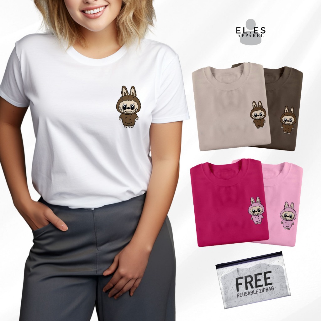 ADULT Labubu Pocket Cotton Tshirt for Casual Wear for Men and Women ...