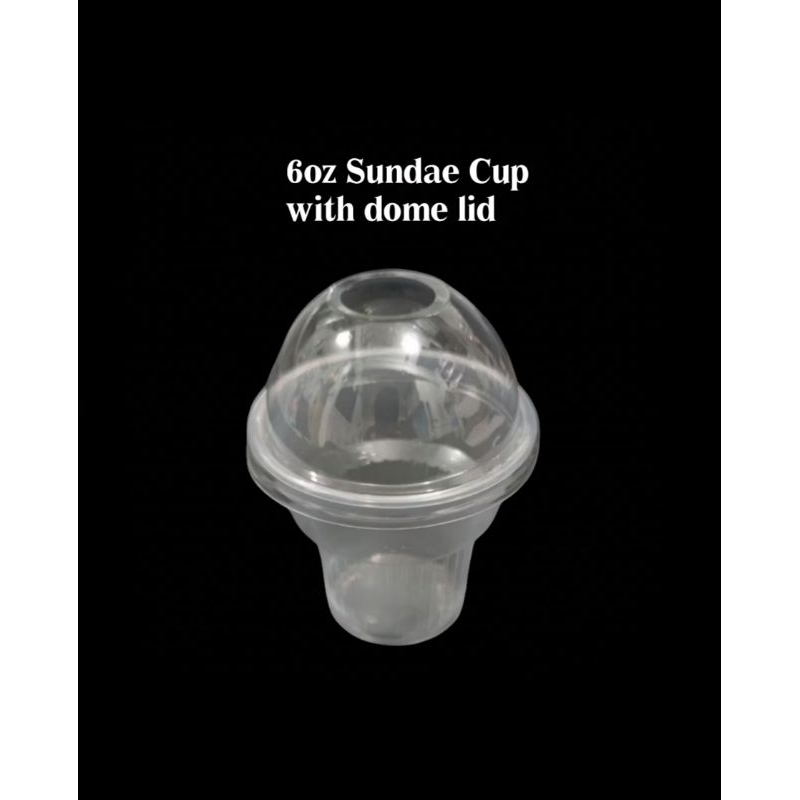 6oz PLASTIC SUNDAE CUP WITH DOME LID SOLD BY 100PCS | Shopee Philippines