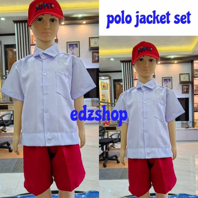 RED SHORTS&POLO SET SCHOOL UNIFORM | Shopee Philippines