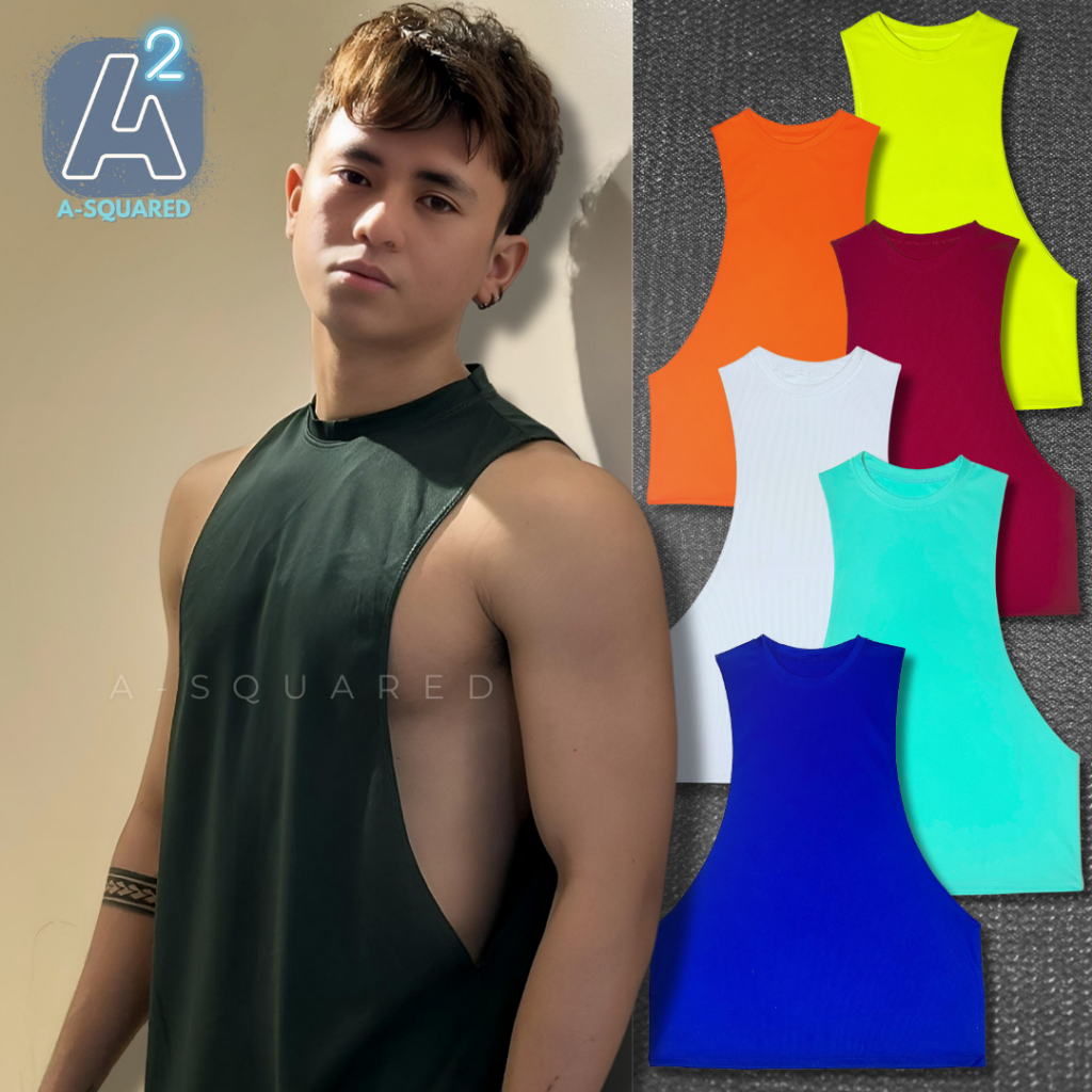 A-Squared Gym Drifit Muscle Tee Tank Top Sports Fitness Sando ...