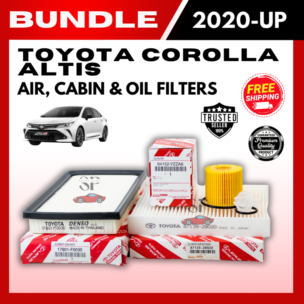 BUNDLE SALE! AIR, CABIN, & OIL FILTERS for TOYOTA COROLLA ALTIS ...