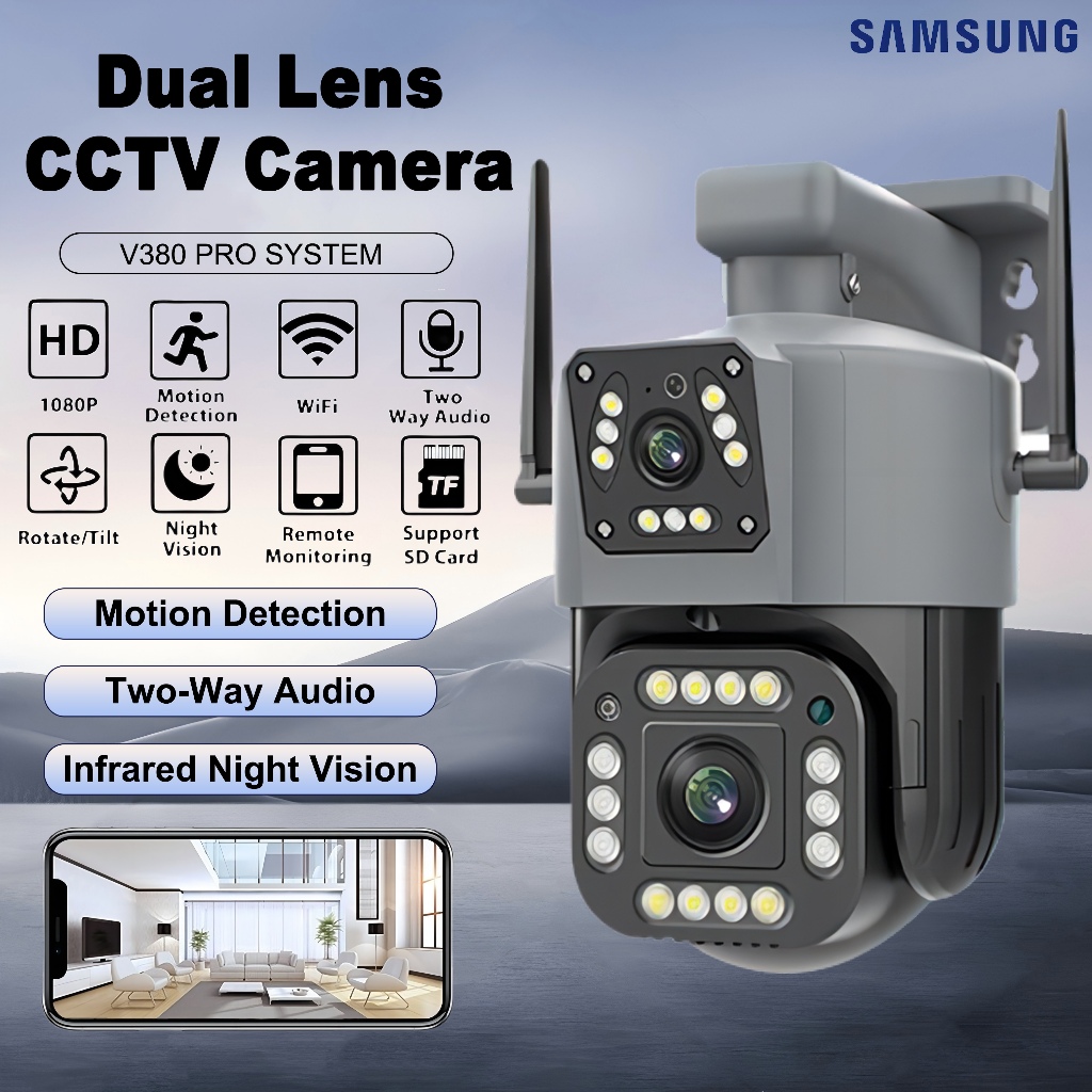 BUY 1 TAKE 1 V380 Pro CCTV Camera Dual Len 16MP HD Auto Tracking Night ...