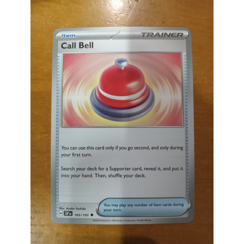 Call Bell - 165/191 - Uncommon SSP Surging Sparks Pokemon TCG Standard ...
