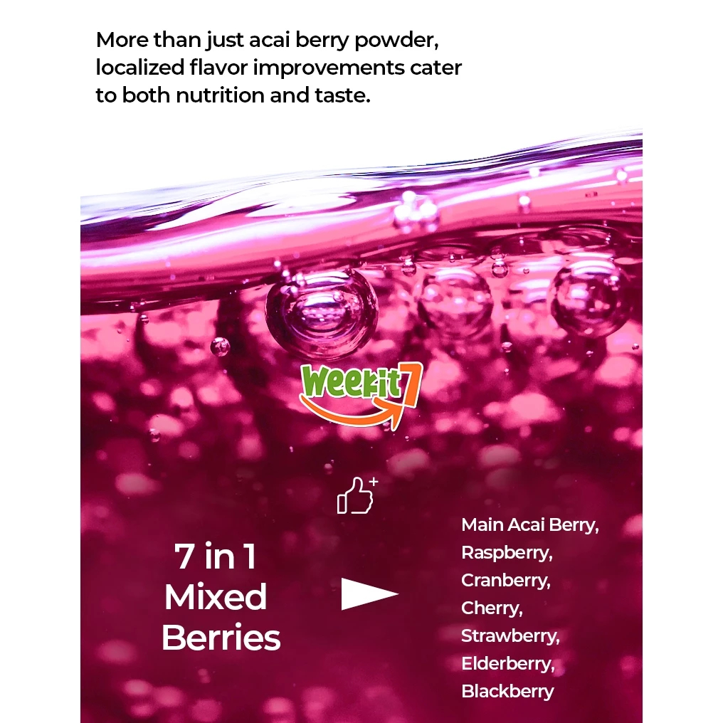Weekit7 Acai Berry Powder FDA Organic Beauty Juice Anti-Aging Detox ...