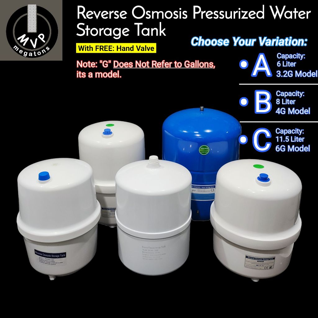 Reverse Osmosis Pressurized Water Storage Tank 1/4" BSPT Male Thread RO ...
