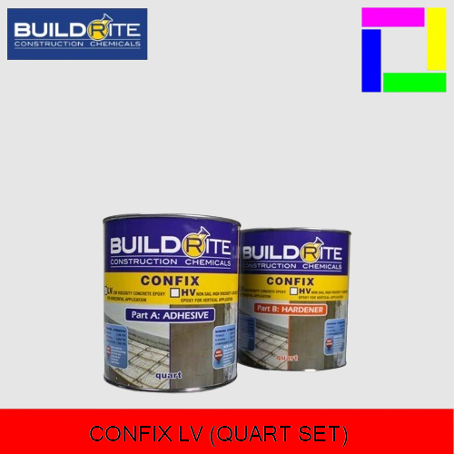Buildrite CONFIX LV (Quart Set) Low Viscosity Concrete Epoxy for Horizontal Application | Shopee ...