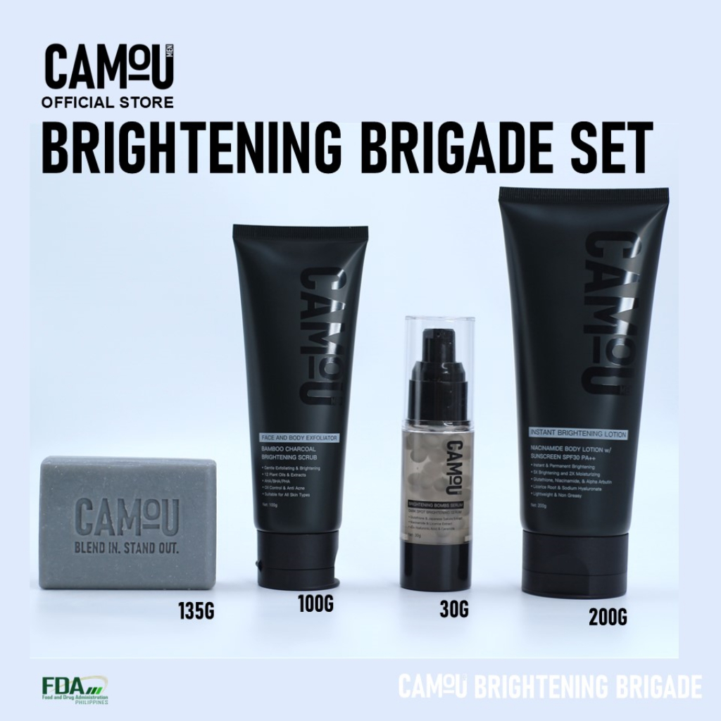 Camou Brightening Brigade Set Whitening Lightening Niacinamide Soap ...